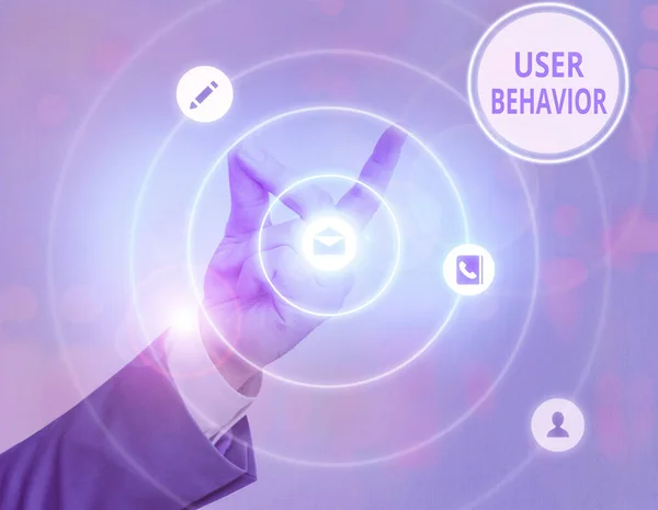 Writing note showing User Behavior. Business photo showcasing focuses ...