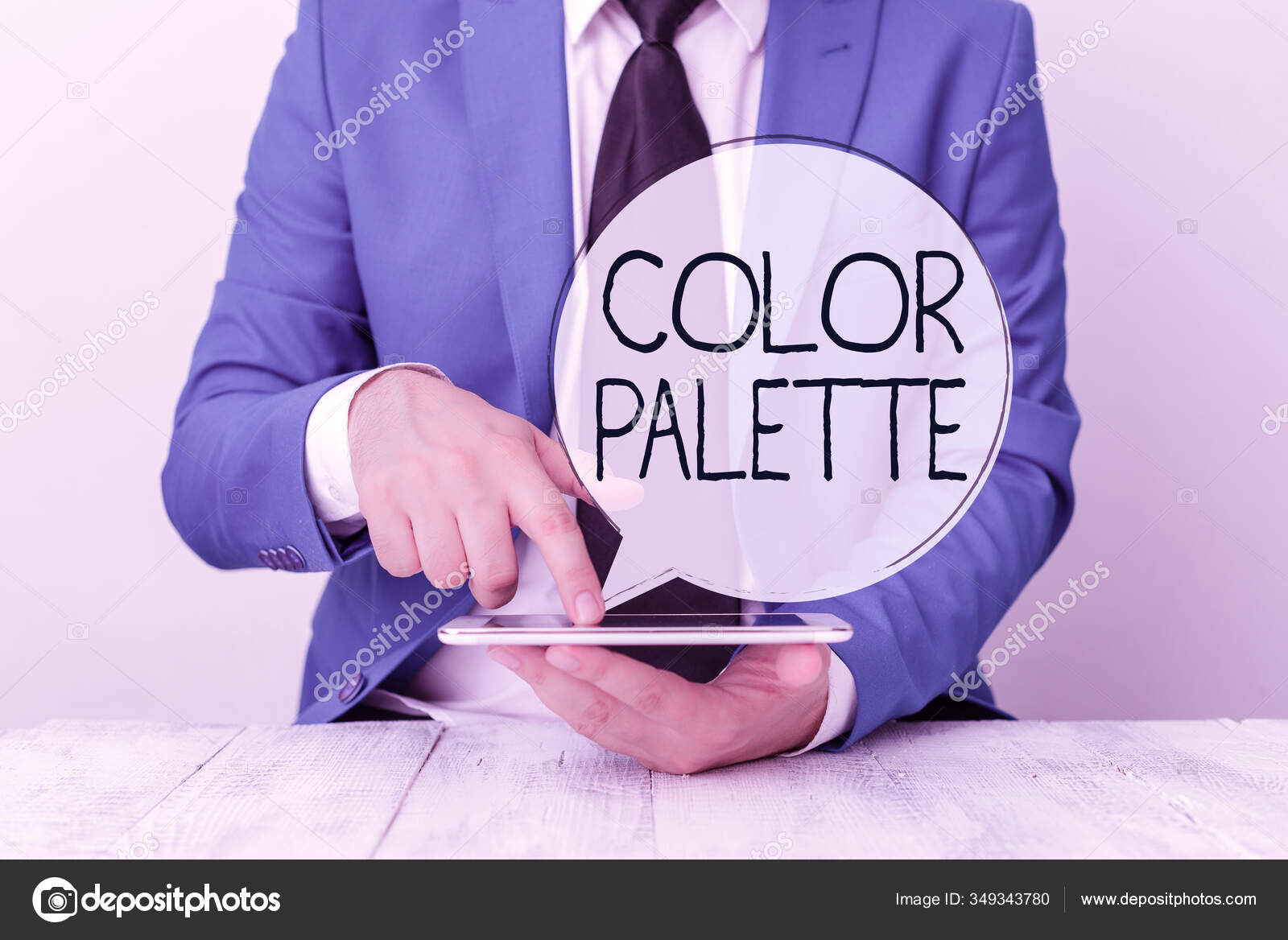 Handwriting text Color Palette. Concept meaning full range of colors ...