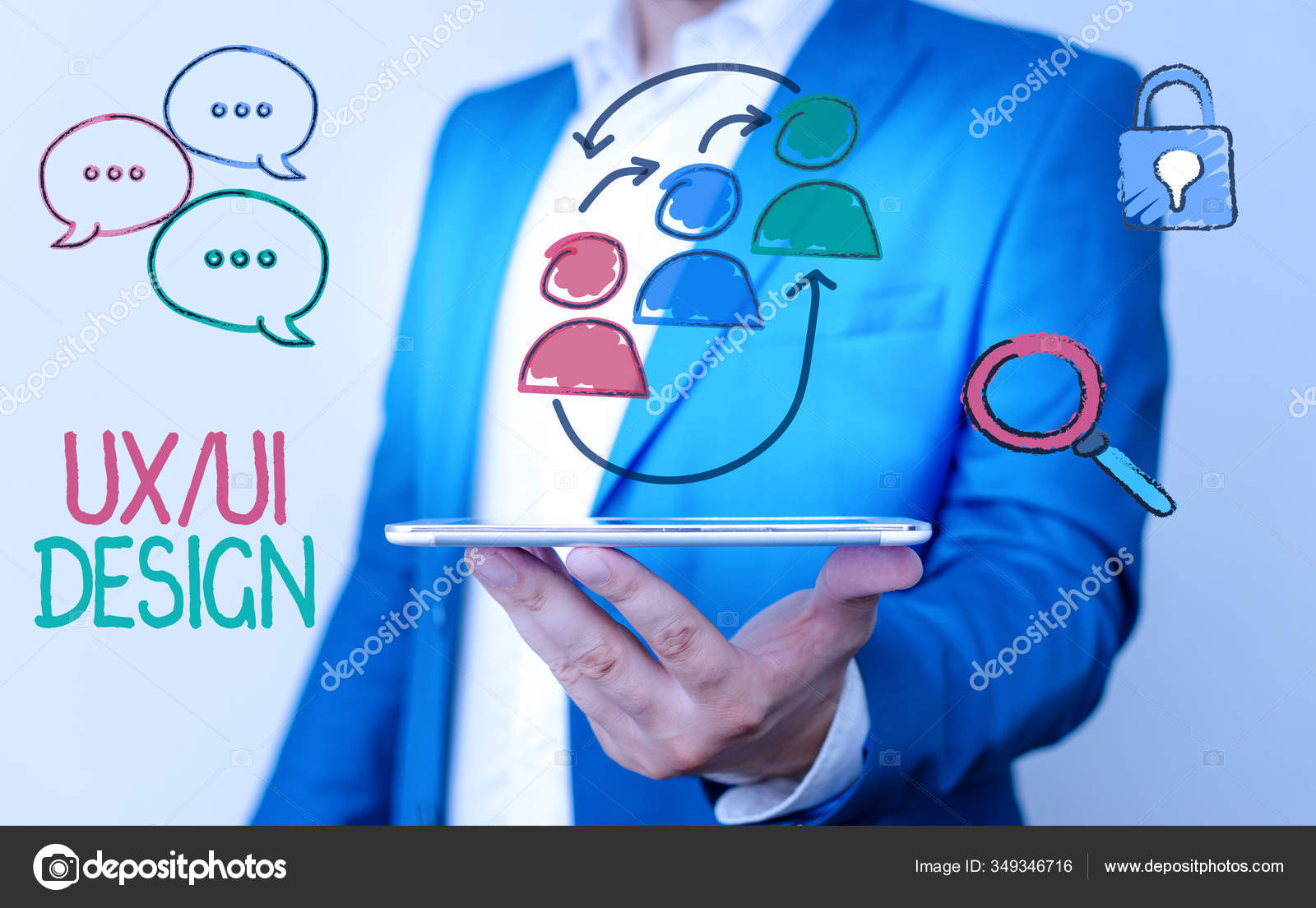 Writing note showing Ux Or Ui Design. Business photo showcasing two ...