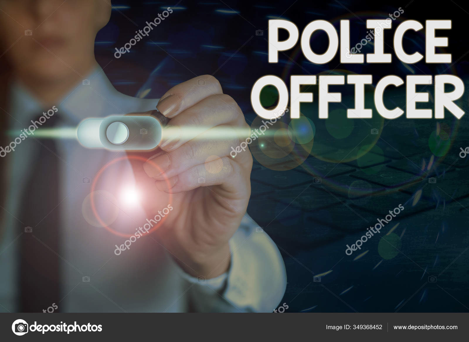 Handwriting text writing Police Officer. Concept meaning a ...