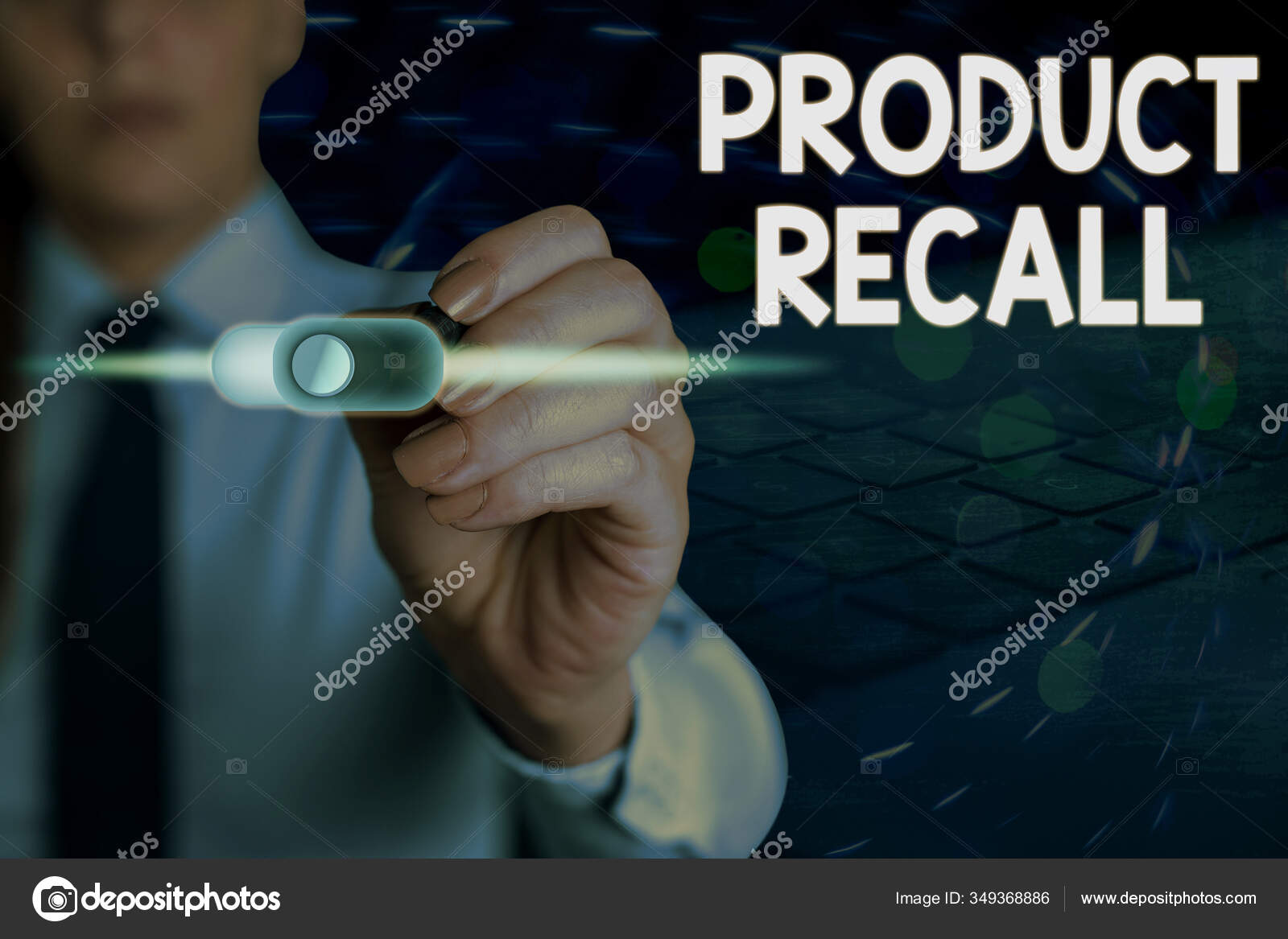 Handwriting text writing Product Recall. Concept meaning process of ...