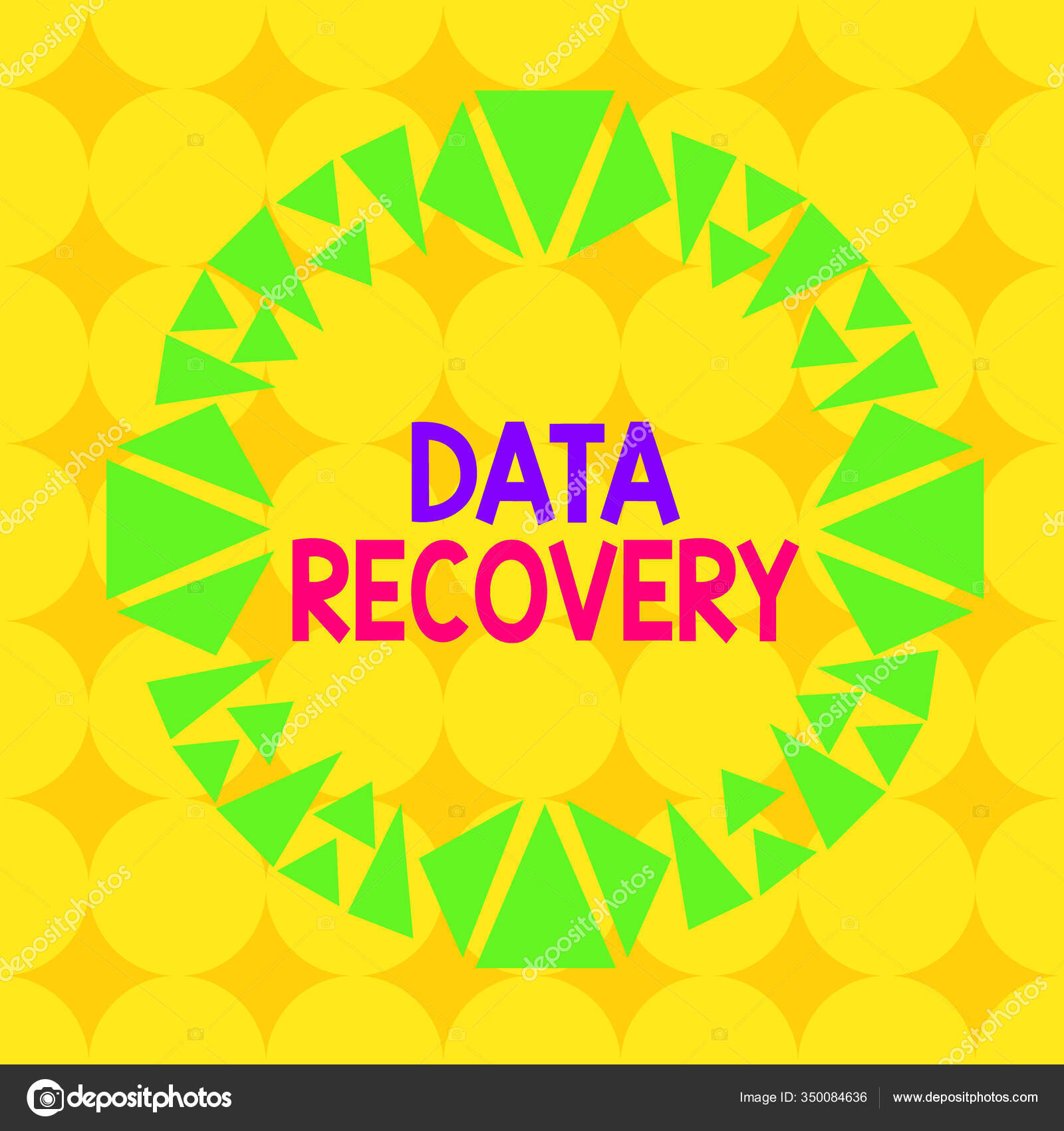 Handwriting text Data Recovery. Concept meaning process of salvaging ...