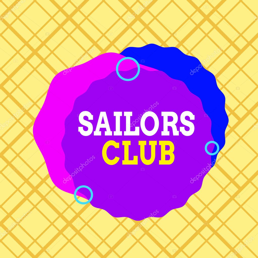 Escribiendo nota mostrando Sailors Club. Foto de negocios mostrando una ...