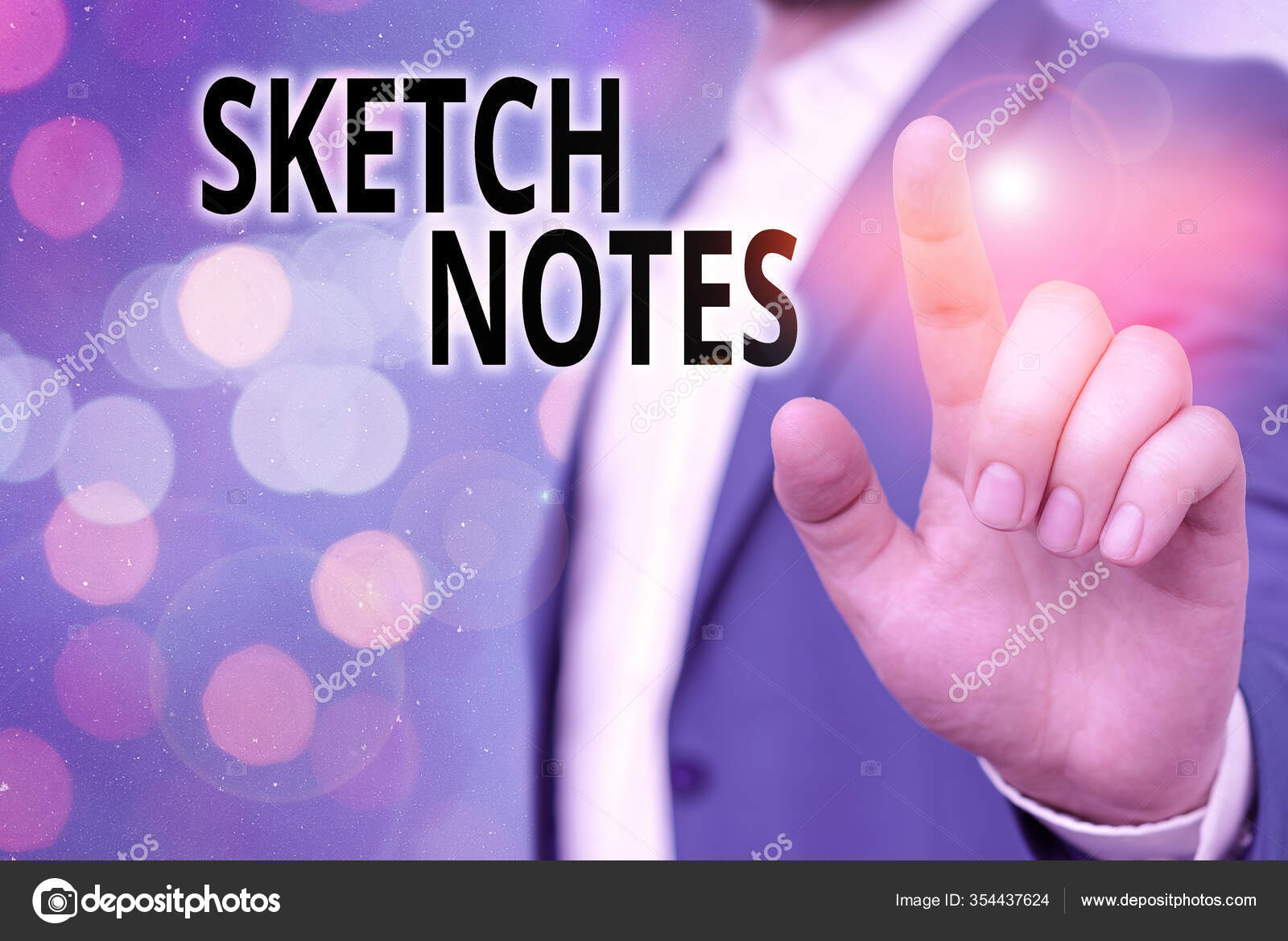 Text sign showing Sketch Notes. Conceptual photo visual notetaking ...