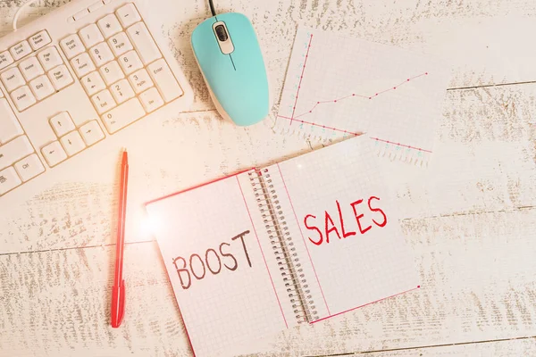Text sign showing Boost Sales. Conceptual photo move sales profit from ...