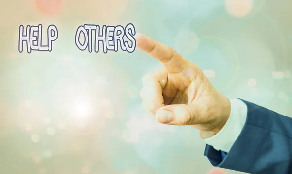 Handwriting text writing Help Others. Concept meaning the action of ...