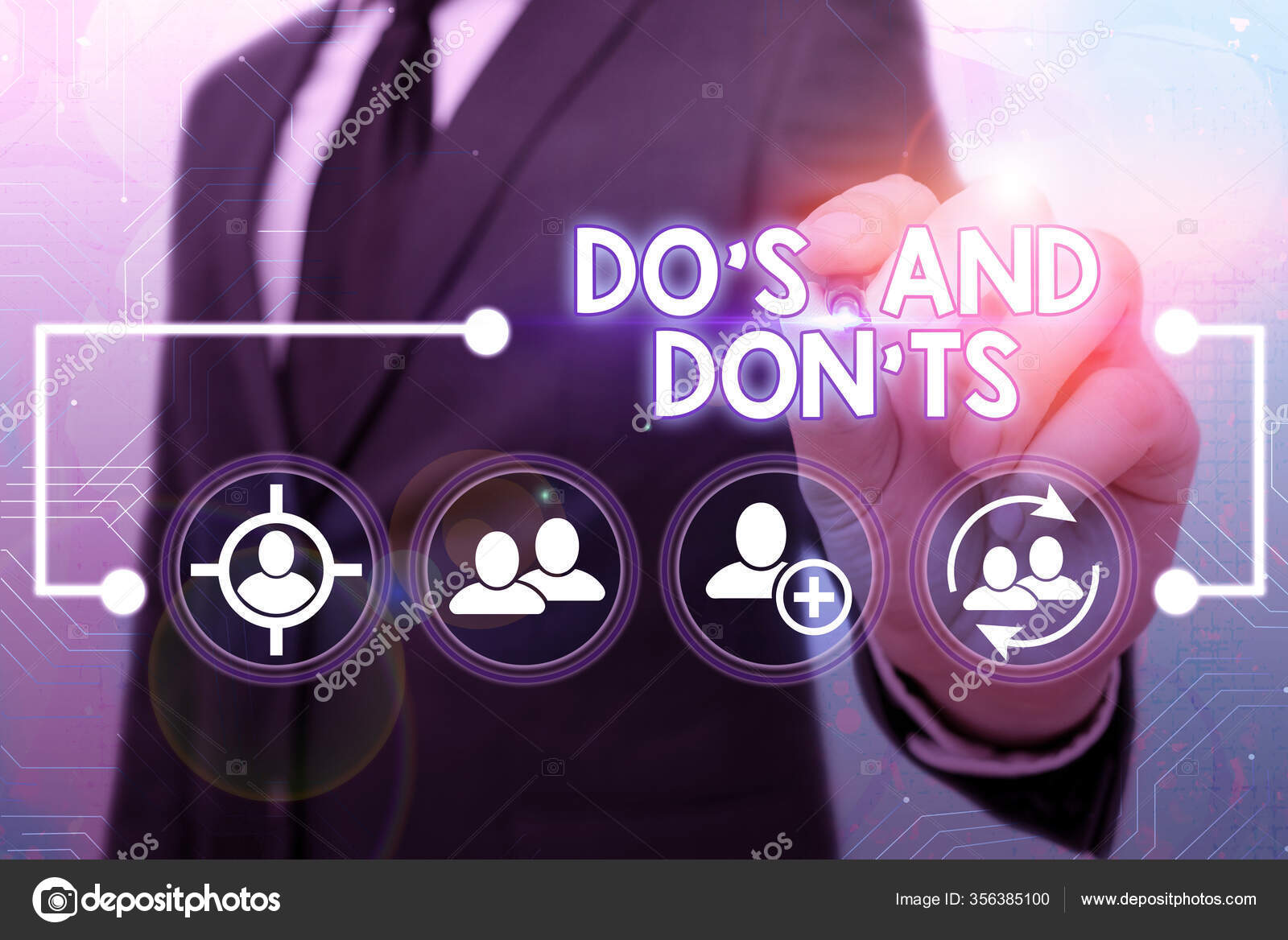 Handwriting text Dos And Don tS. Concept meaning Rules or customs ...