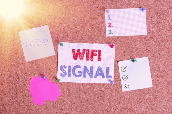 Handwriting text writing Wifi Signal. Concept meaning provide wireless ...