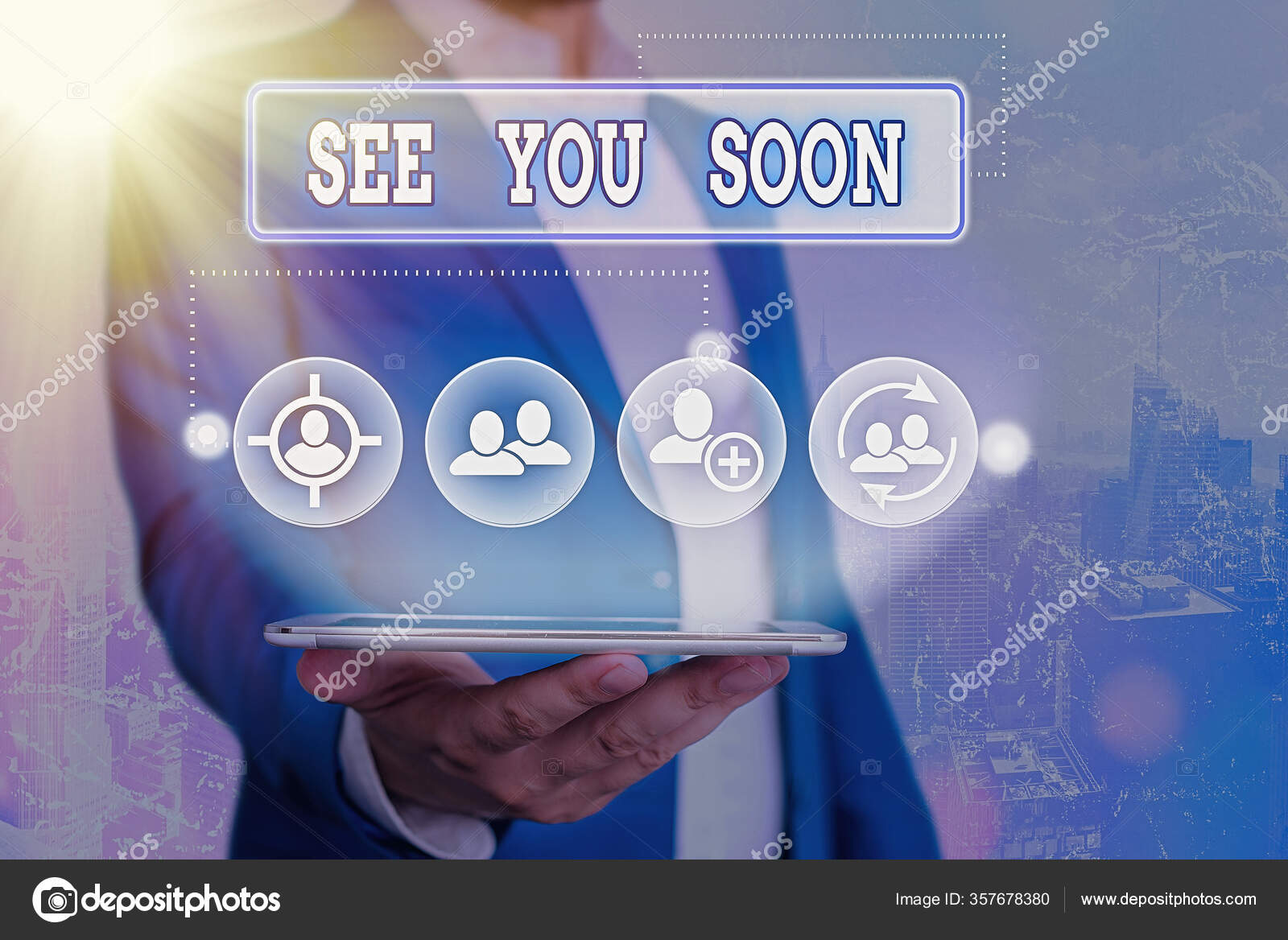 Text sign showing See You Soon. Conceptual photo used for saying ...