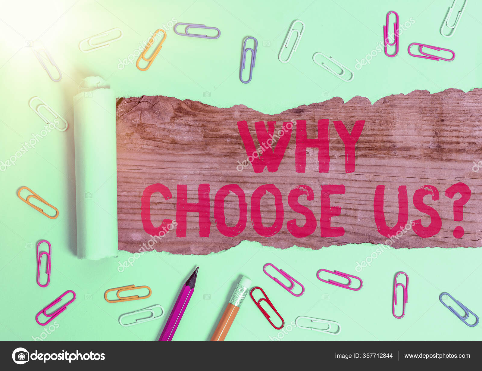 Word writing text Why Choose Us Question. Business concept for list of ...