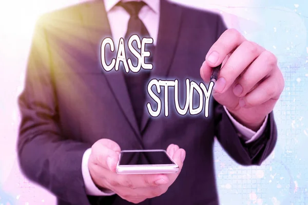 Handwriting text Case Study. Concept meaning man and a specific ...