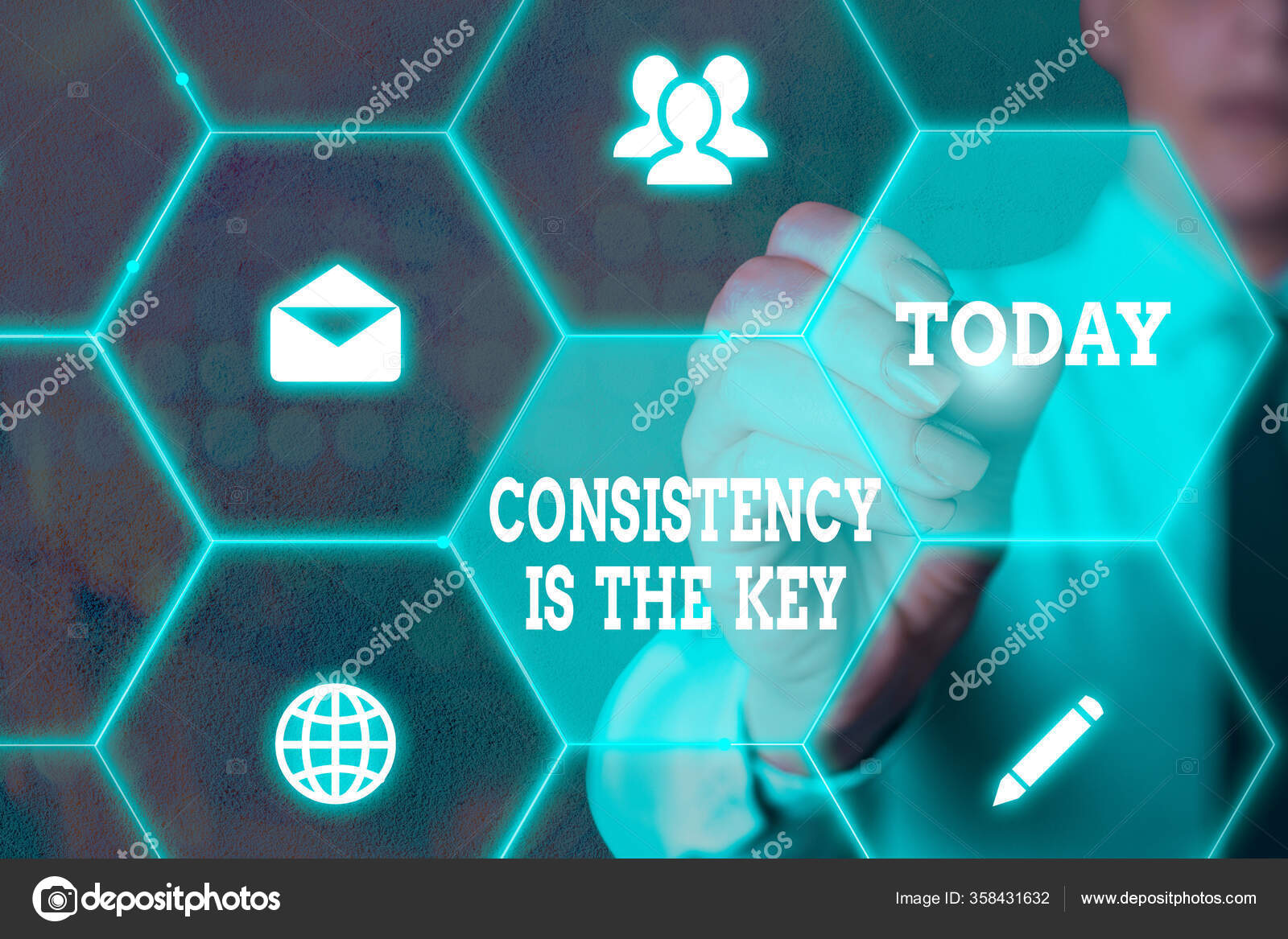 Text sign showing Consistency Is The Key. Conceptual photo by Breaking ...