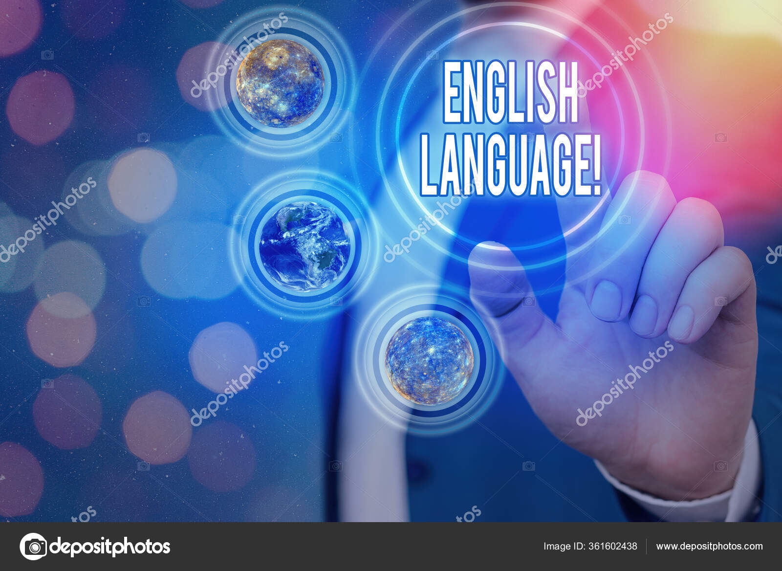 Text sign showing English Language. Conceptual photo third spoken ...