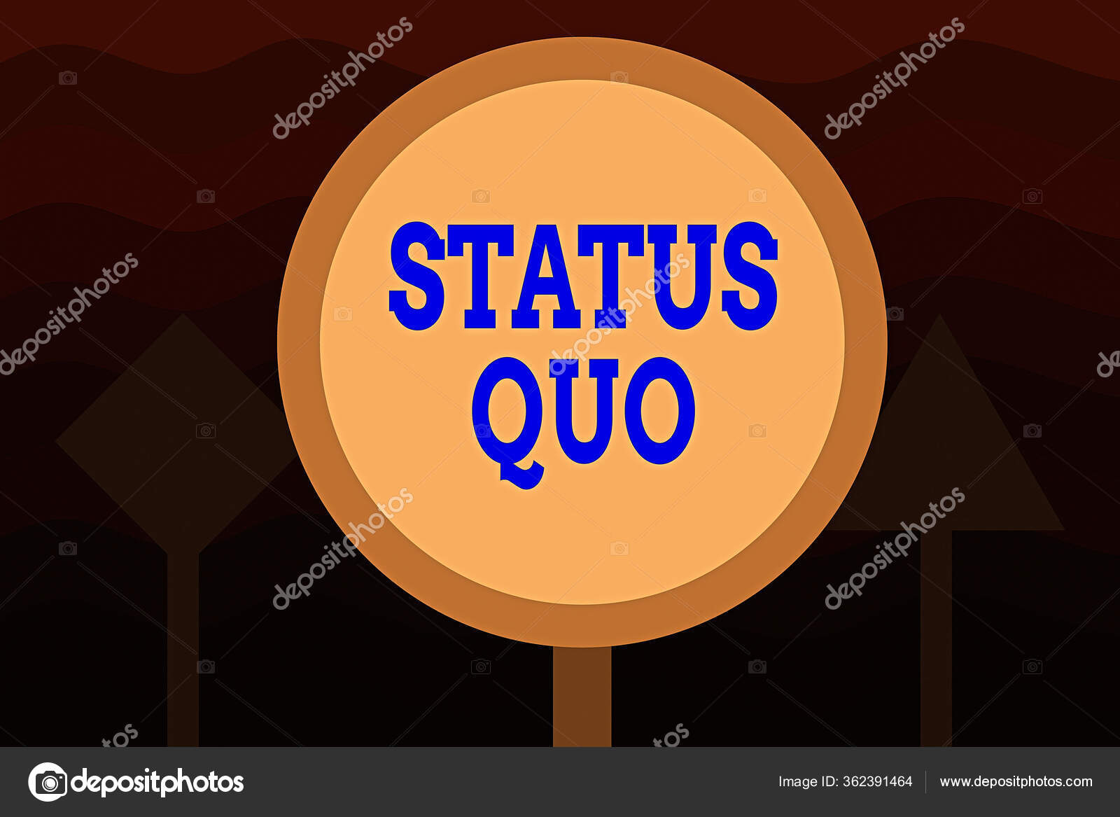 Handwriting text Status Quo. Concept meaning existing state of affairs ...