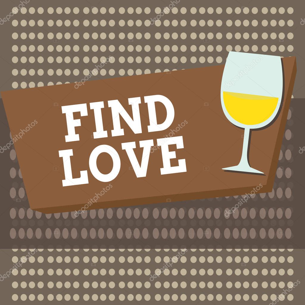 Escritura a mano conceptual que muestra Find Love. Texto de foto de ...