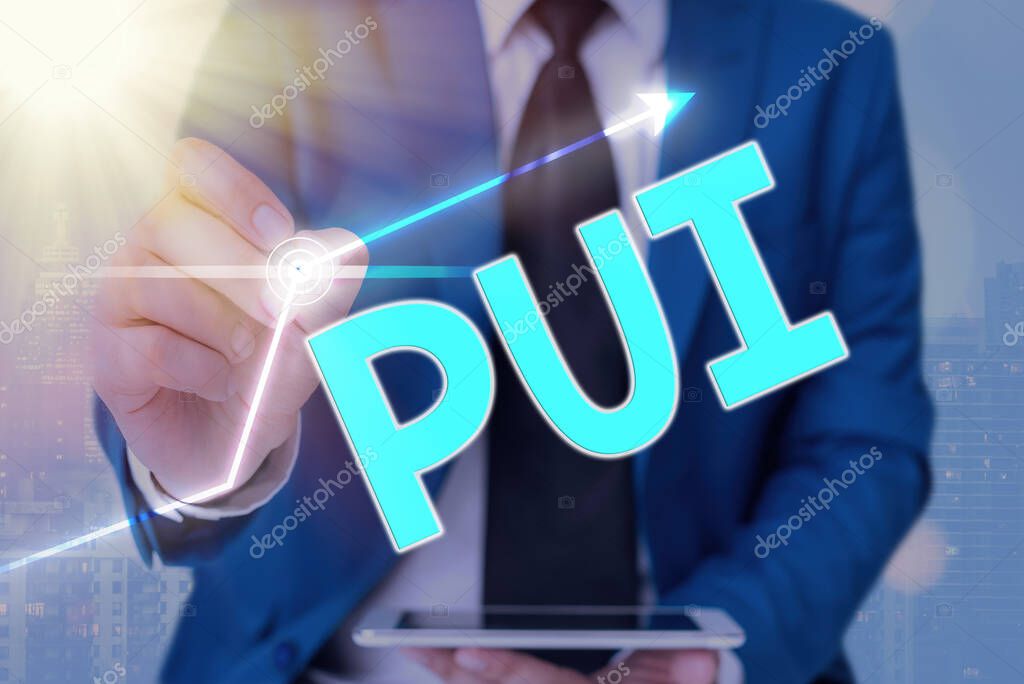 Signo de texto que muestra Pui. Foto conceptual Un individuo que tiene ...