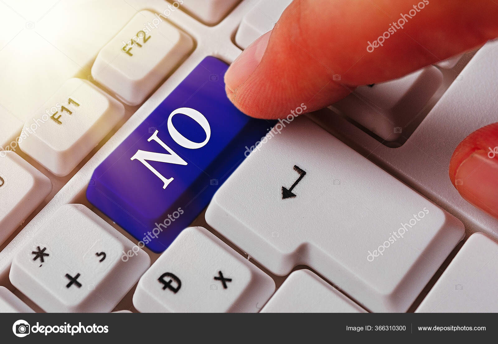 Text sign showing No. Conceptual photo Put a stop on the current ...