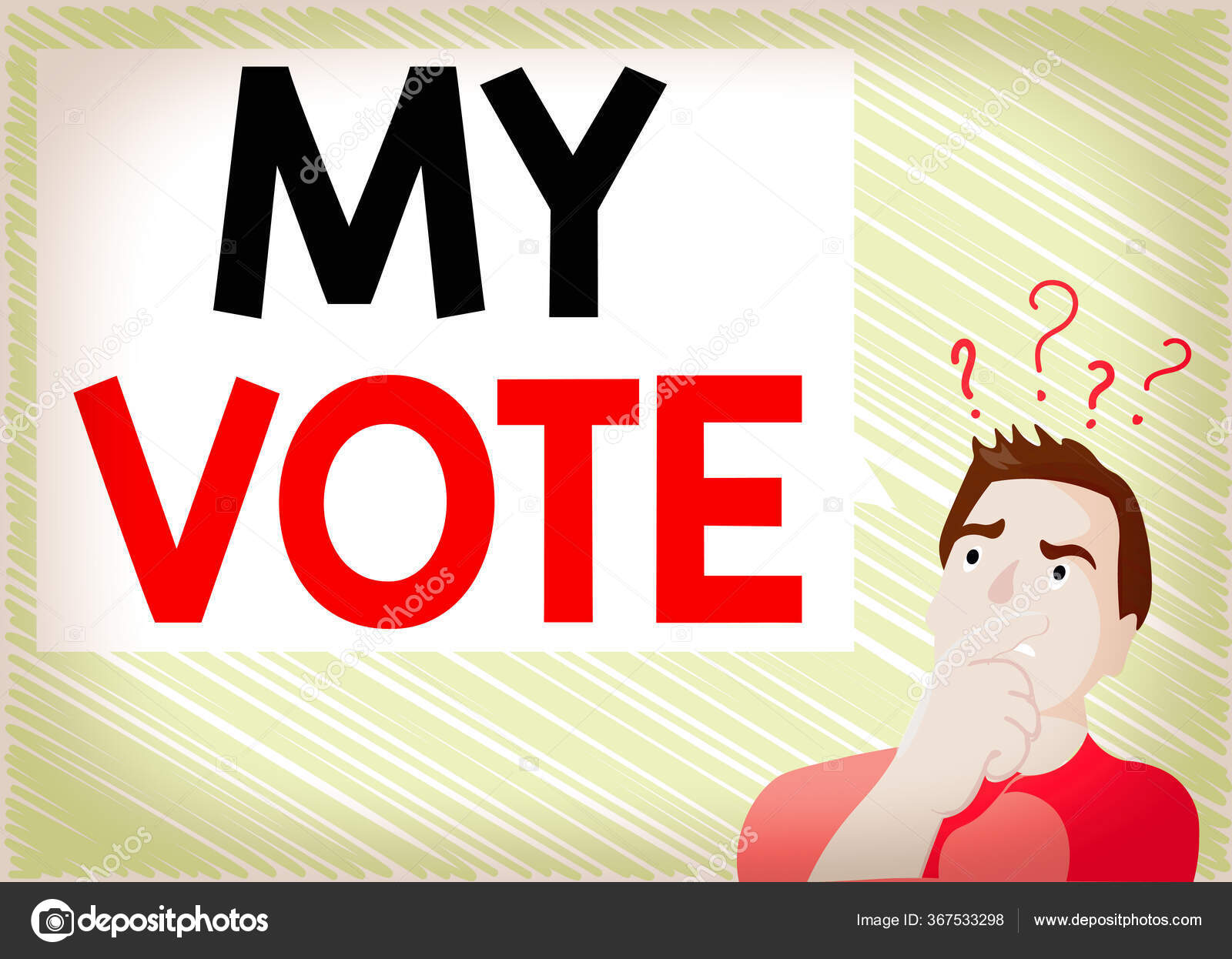 Word writing text My Vote. Business concept for the act of showing your ...