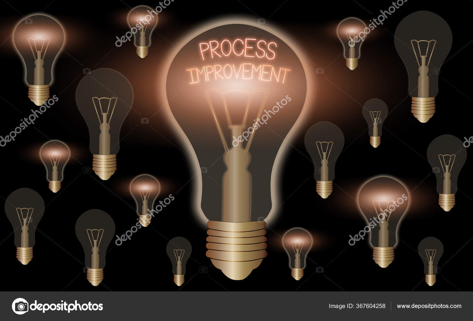 Handwriting text writing Process Improvement. Concept meaning ...