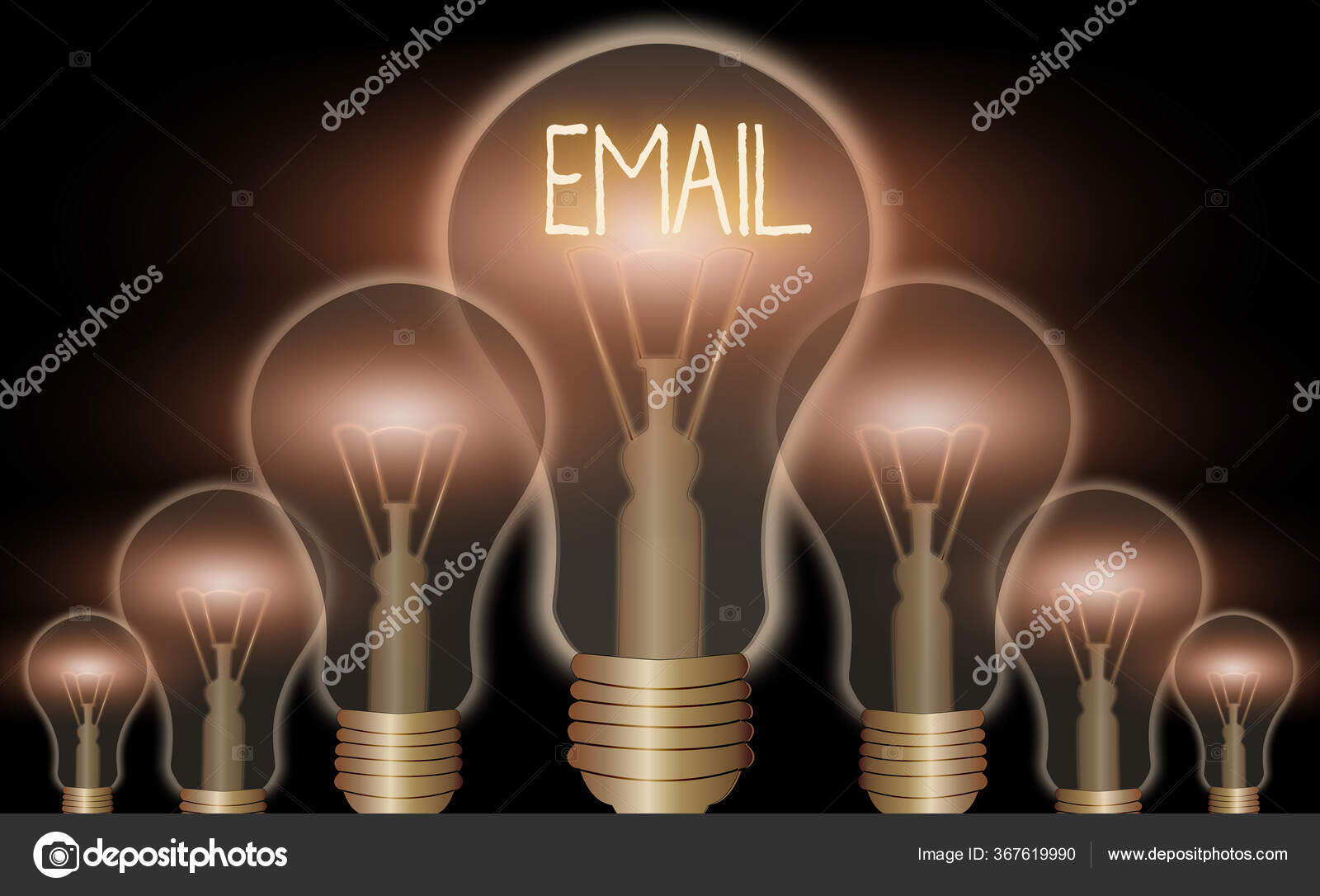 Texto de escritura de palabras Email. Concepto de negocio para el envío ...