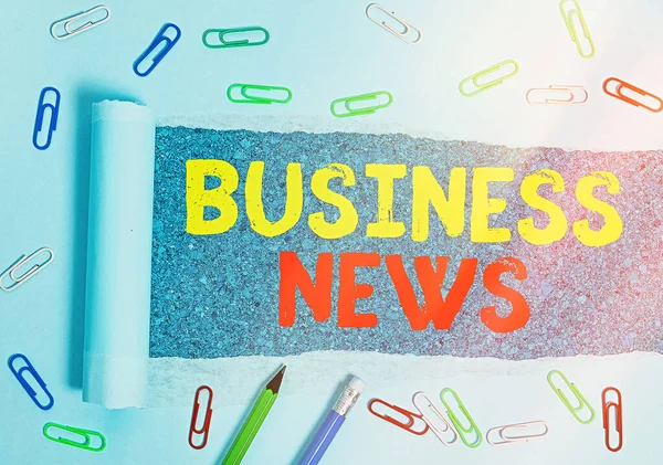 Word writing text Business News. Business concept for Commercial Notice ...