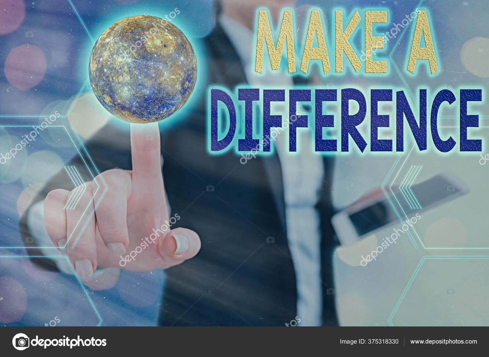 Handwriting text Make A Difference. Concept meaning have significant ...