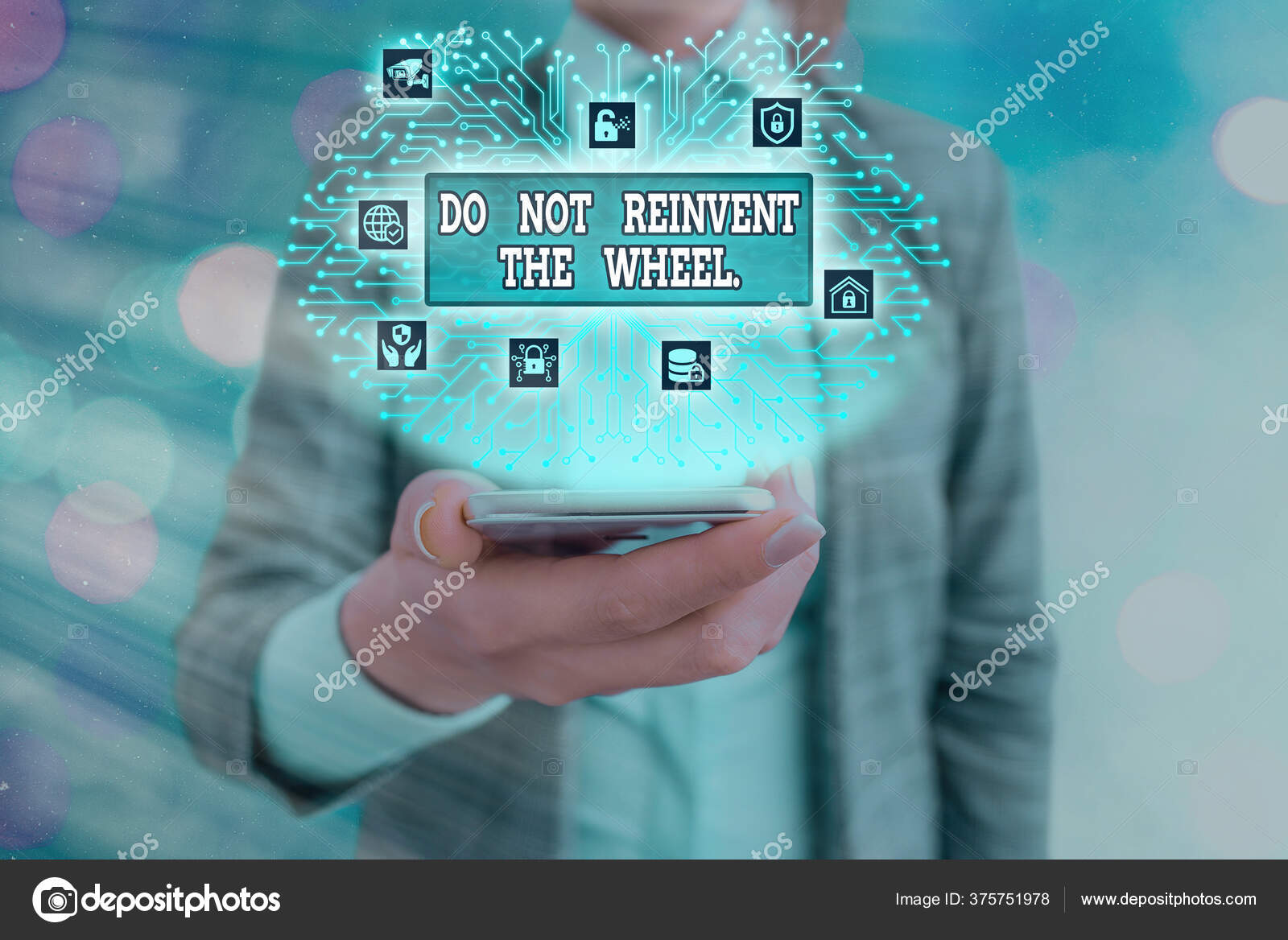 Conceptual hand writing showing Do Not Reinvent The Wheel. Business photo showcasing stop ...