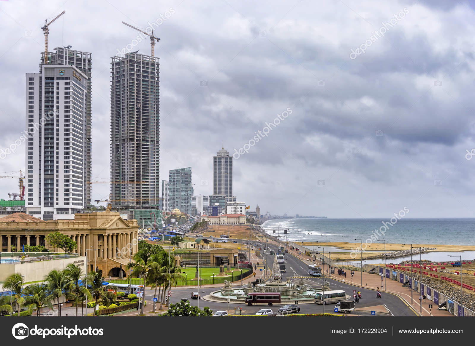 Colombo Fort skyline under stormy sky, Sri Lanka – Stock Editorial ...