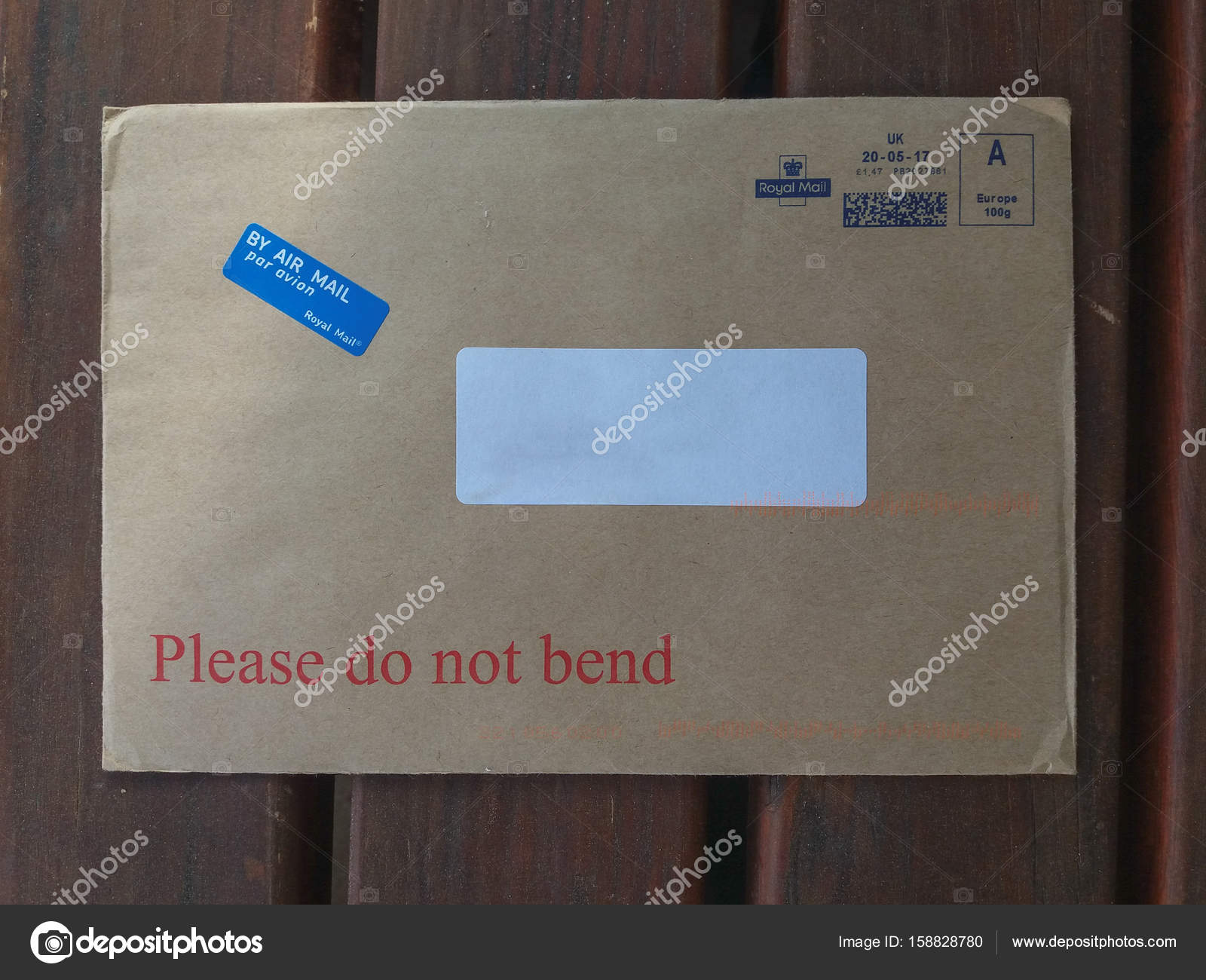 London Circa May 2017 Please Bend Red Ink Warning Envelope — Stock ...