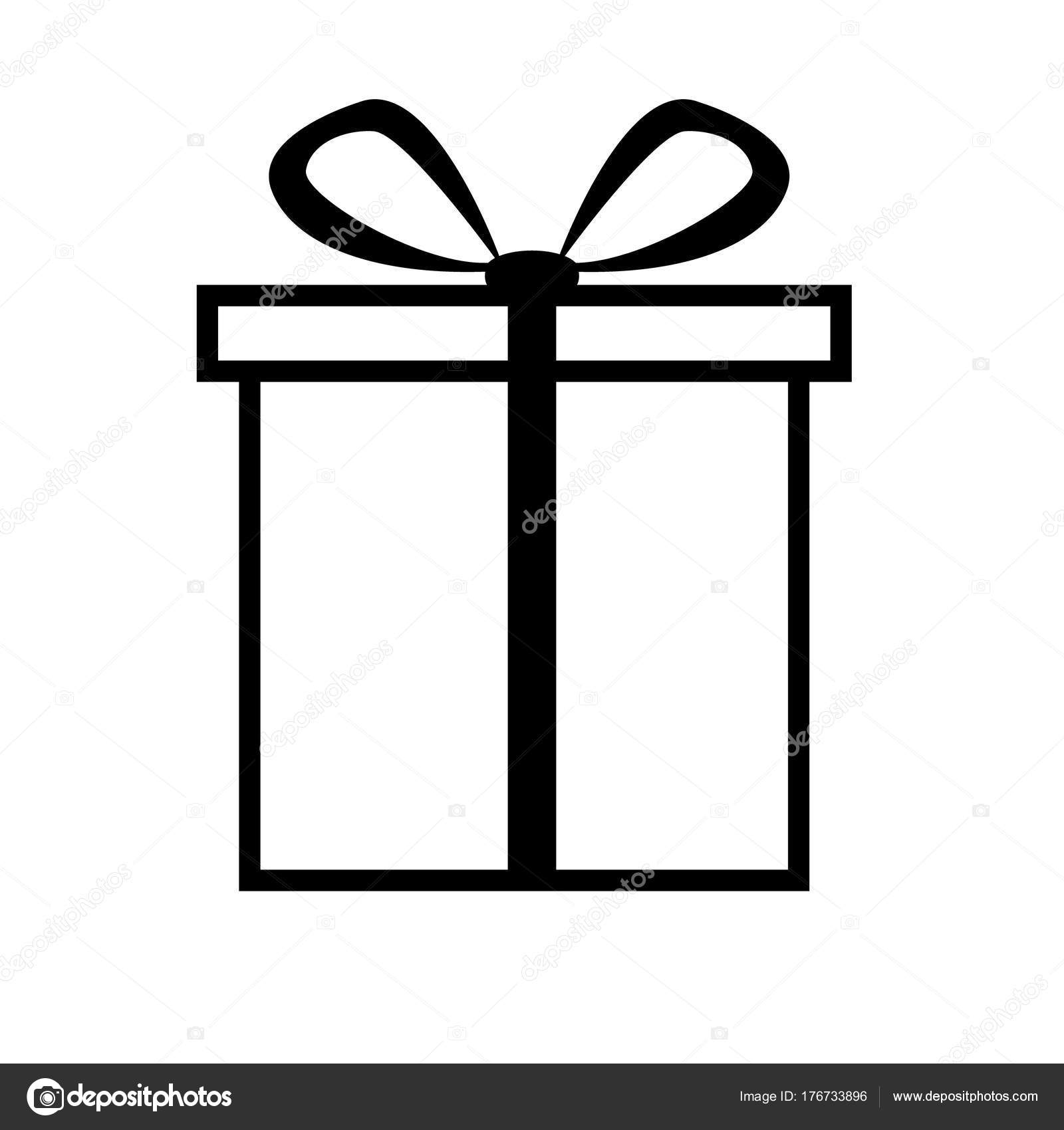 Gift Box Outline Vector Icon Stock Vector by ©IZ.ZI 176733896