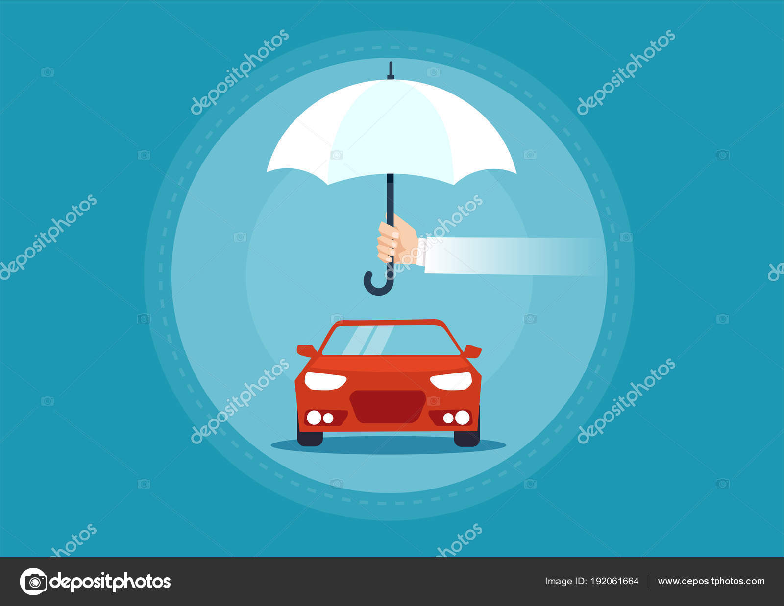 Passenger car insurance vector concept in flat style Stock Vector Image ...