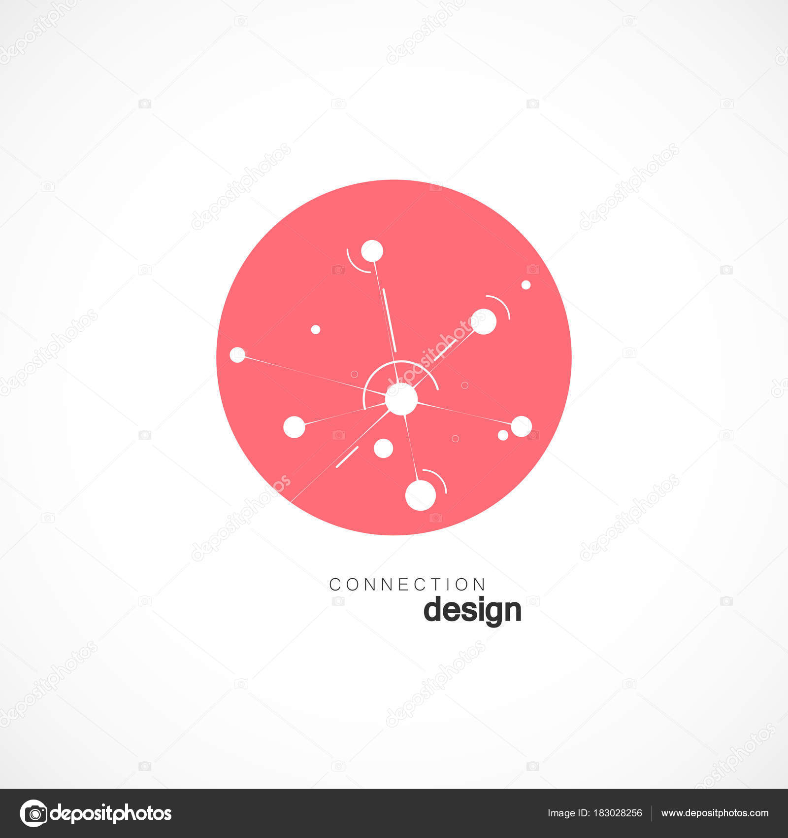Red vector icon technology, network and connect background Stock Vector ...