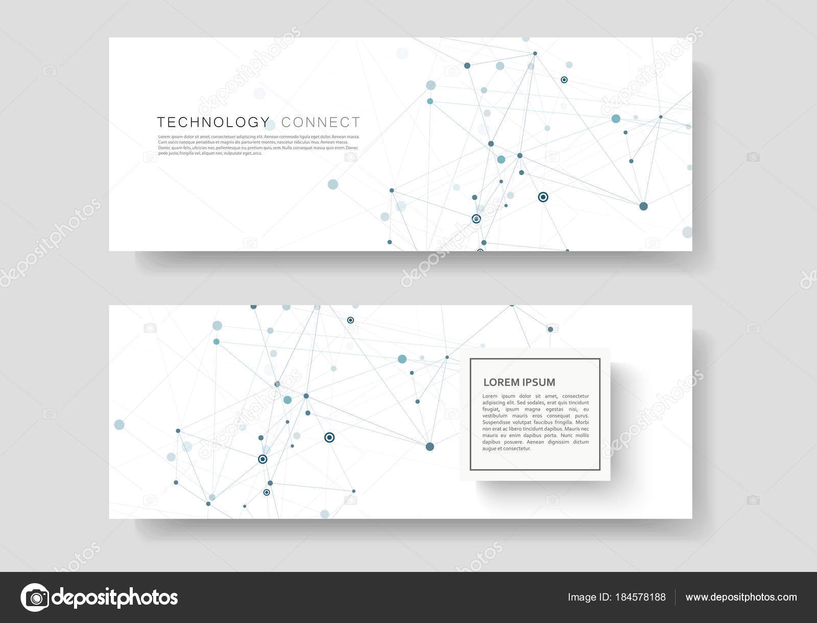 Abstract connect background with connected lines and dots. Modern ...