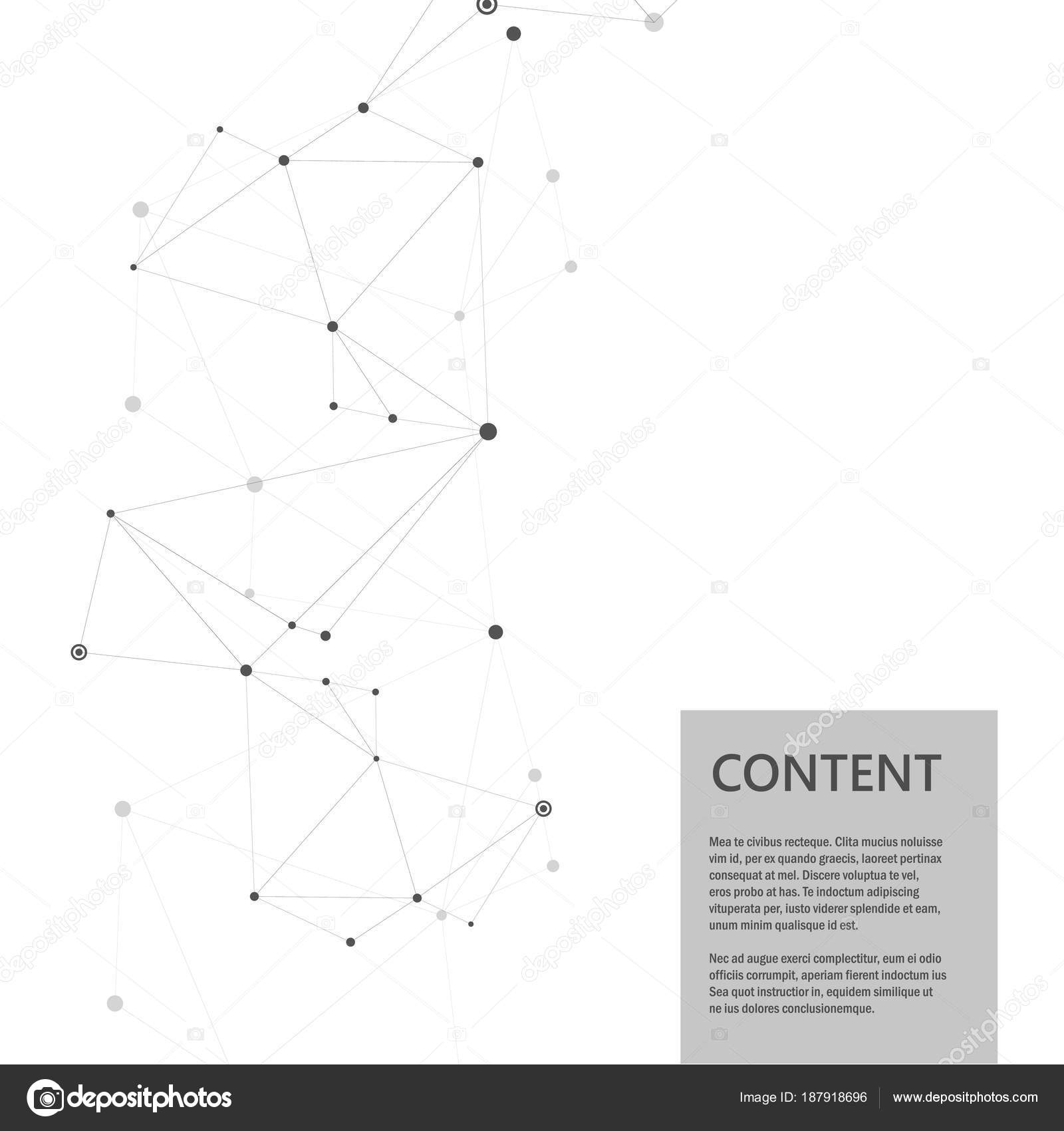 Abstract molecules connect design. Atoms technology structure with ...