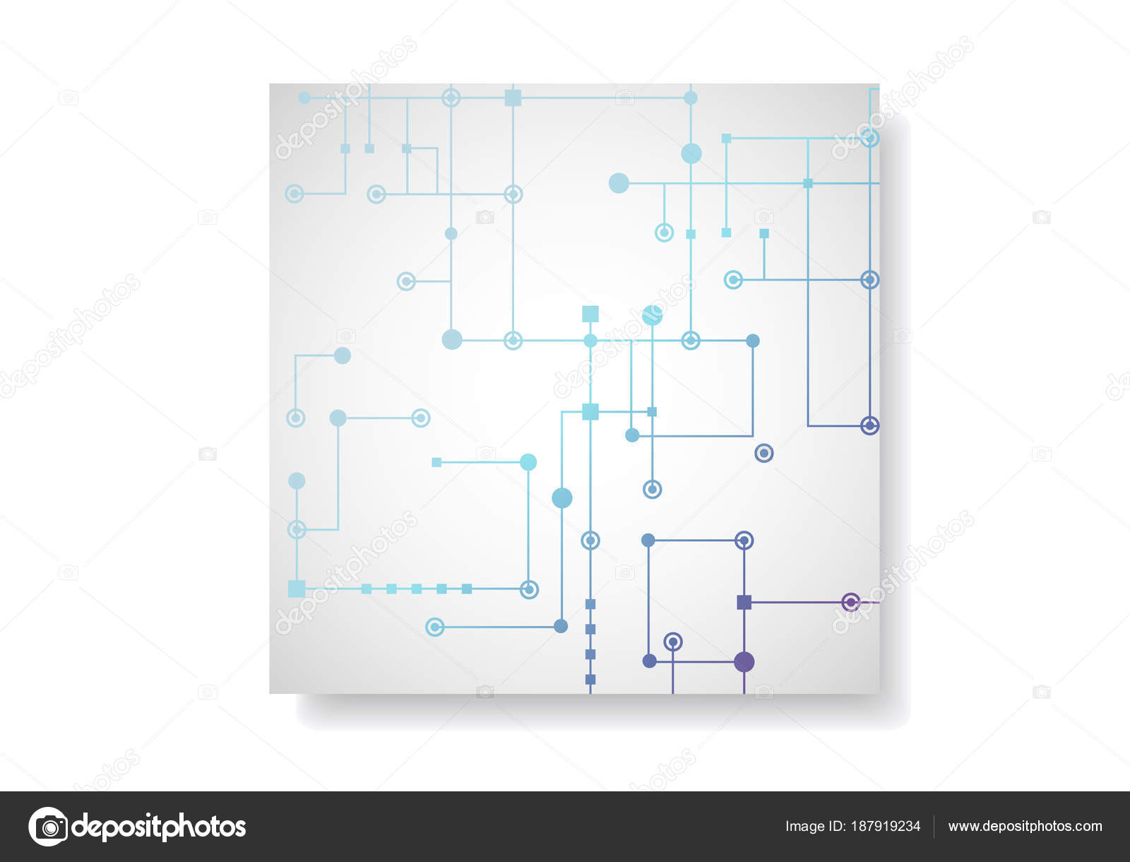 Circuit line background, connected dots and lines. Vector abstract design Stock Vector by ...