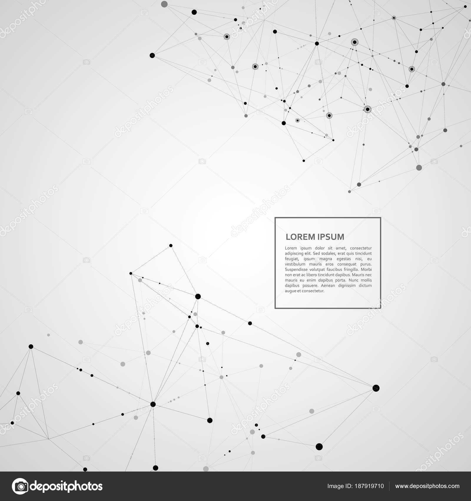 Connect polygonal network background. Lines and dots science pattern Stock Vector Image by ...