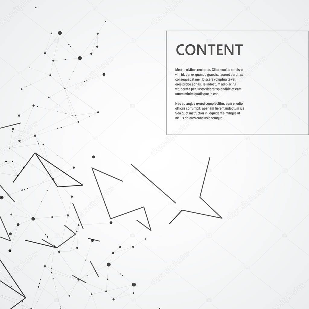 Diseño vectorial moderno con puntos conectados y elementos de líneas 2023