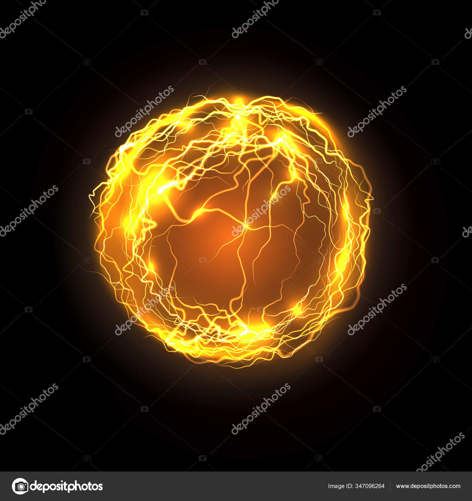 Magic power bolt and lightning. Energy ball Stock Vector Image by ...