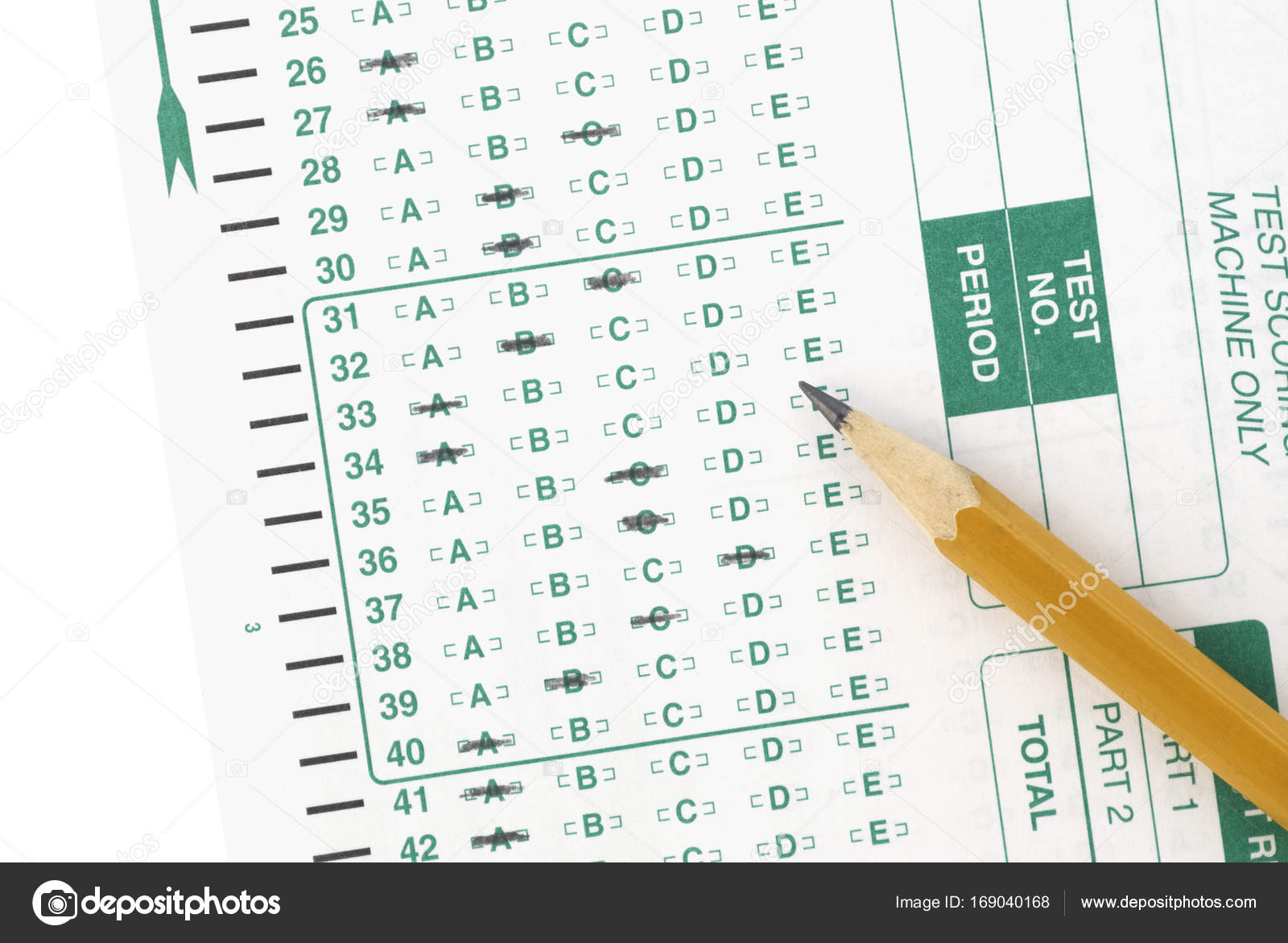 Formulario de examen escolar con lápiz — Foto de stock #169040168 ...