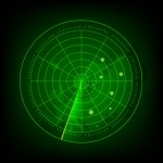 Futuristic Radar Screen Searching Target Stock Vector Image by ...