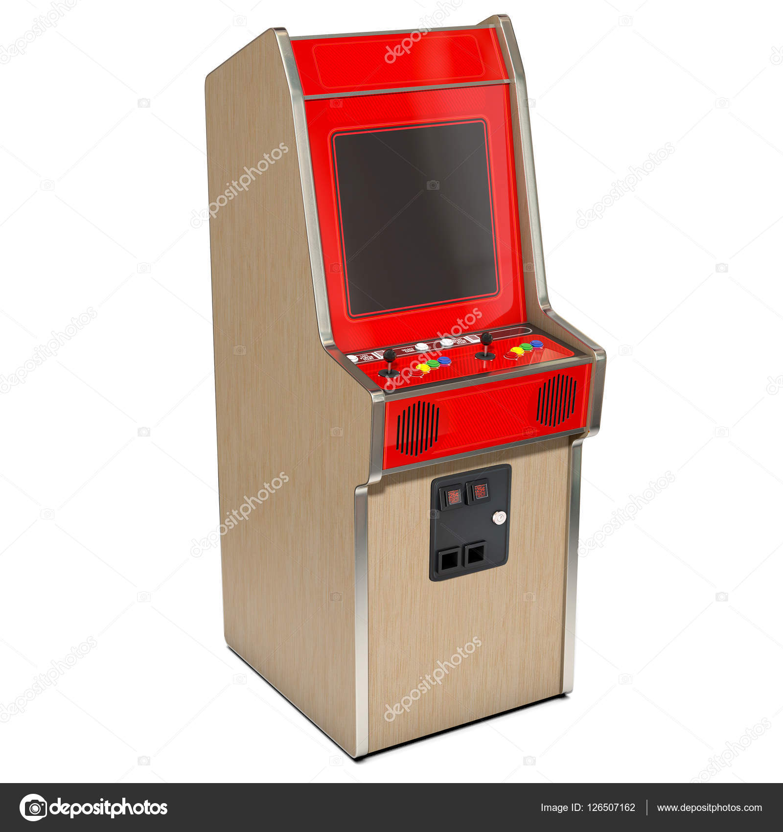 Vintage Arcade MAchine Stock Illustration by ©albund #126507162