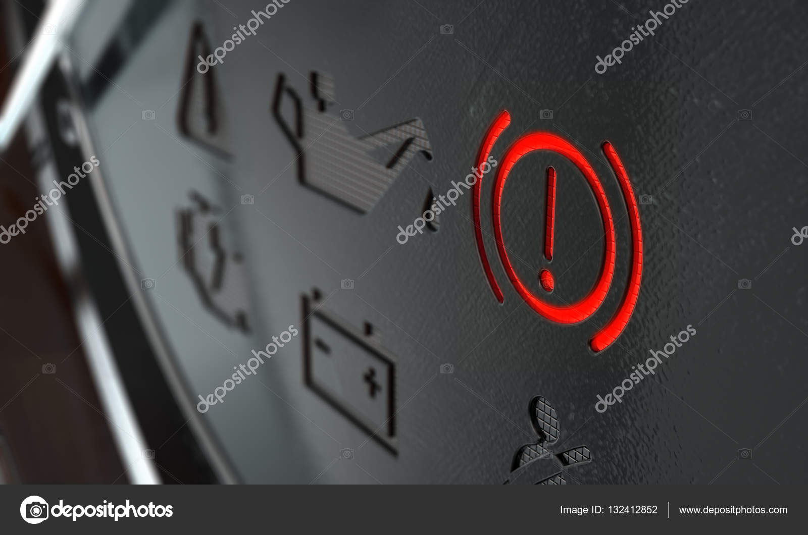 Brake Dashboard Light — Stock Photo © albund #132412852