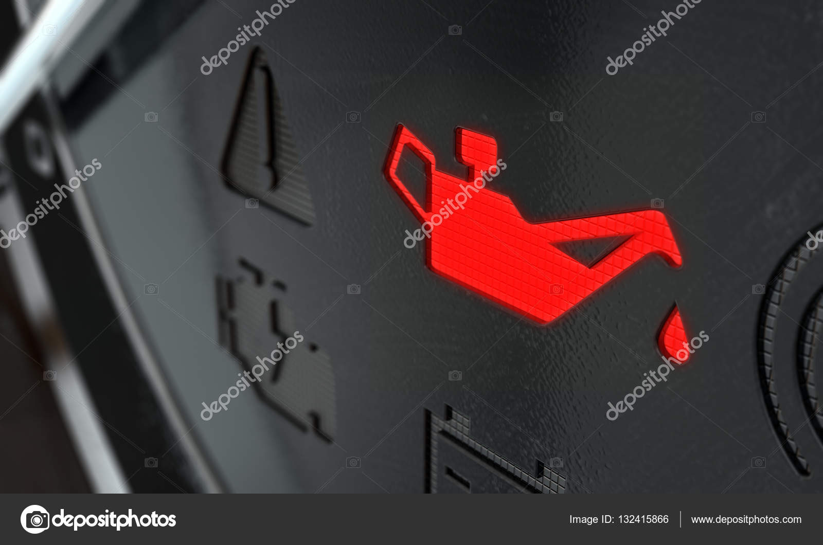 Check Oil Dashboard Light — Stock Photo © albund #132415866