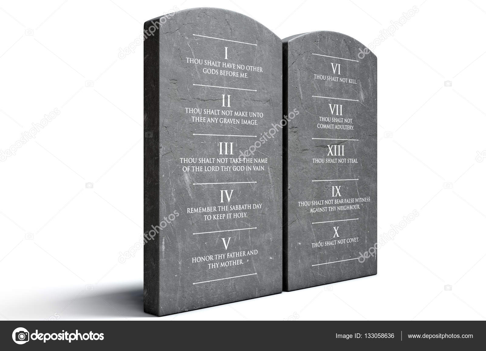 Ten Commandments Stones Stock Photo by ©albund 133058636