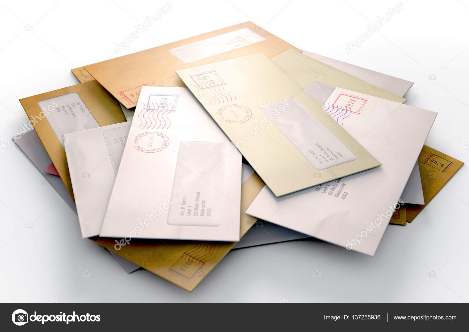 Mail Envelope Stack Stock Photo by ©albund 137255936