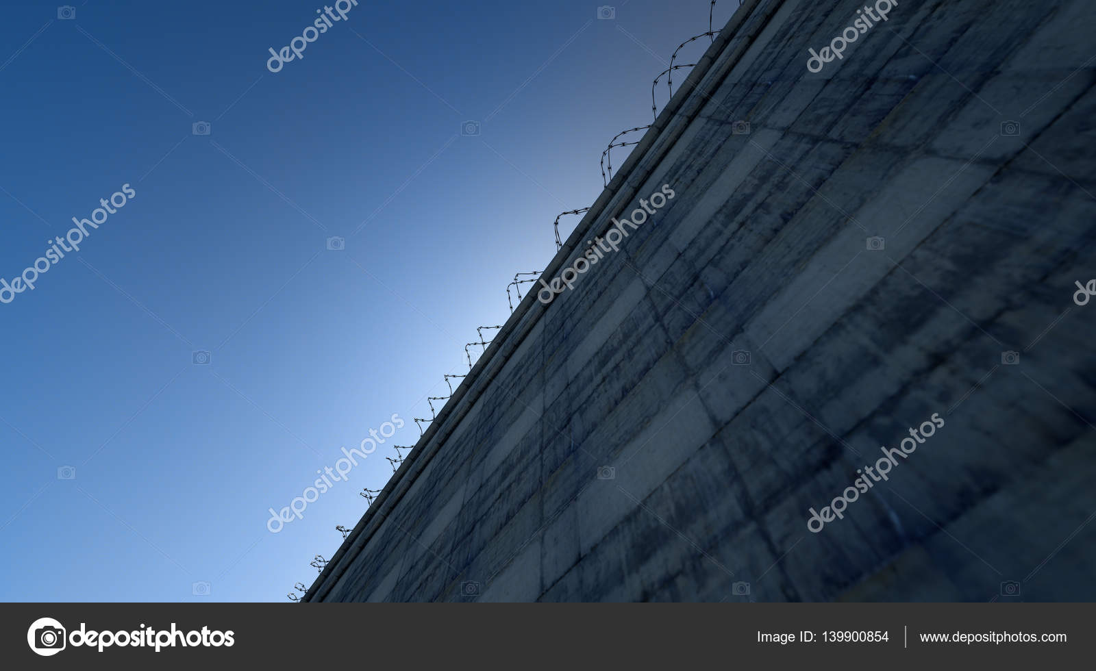 Huge High Security Wall — Stock Photo © albund #139900854