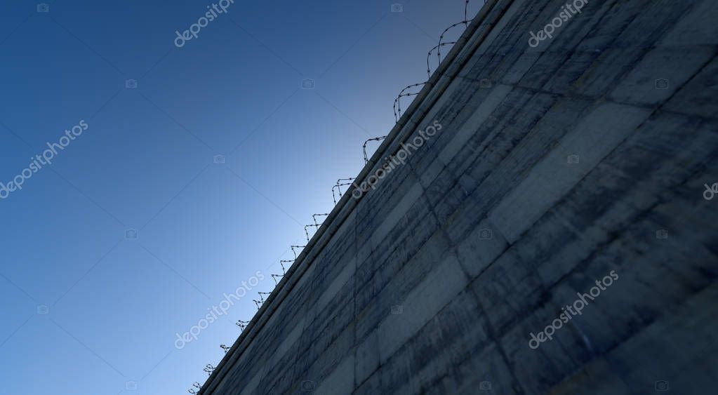Huge High Security Wall — Stock Photo © albund #139900854