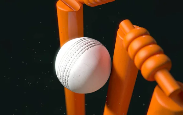 Cricket Ball Hitting Wickets Stock Photo by ©albund 52029151