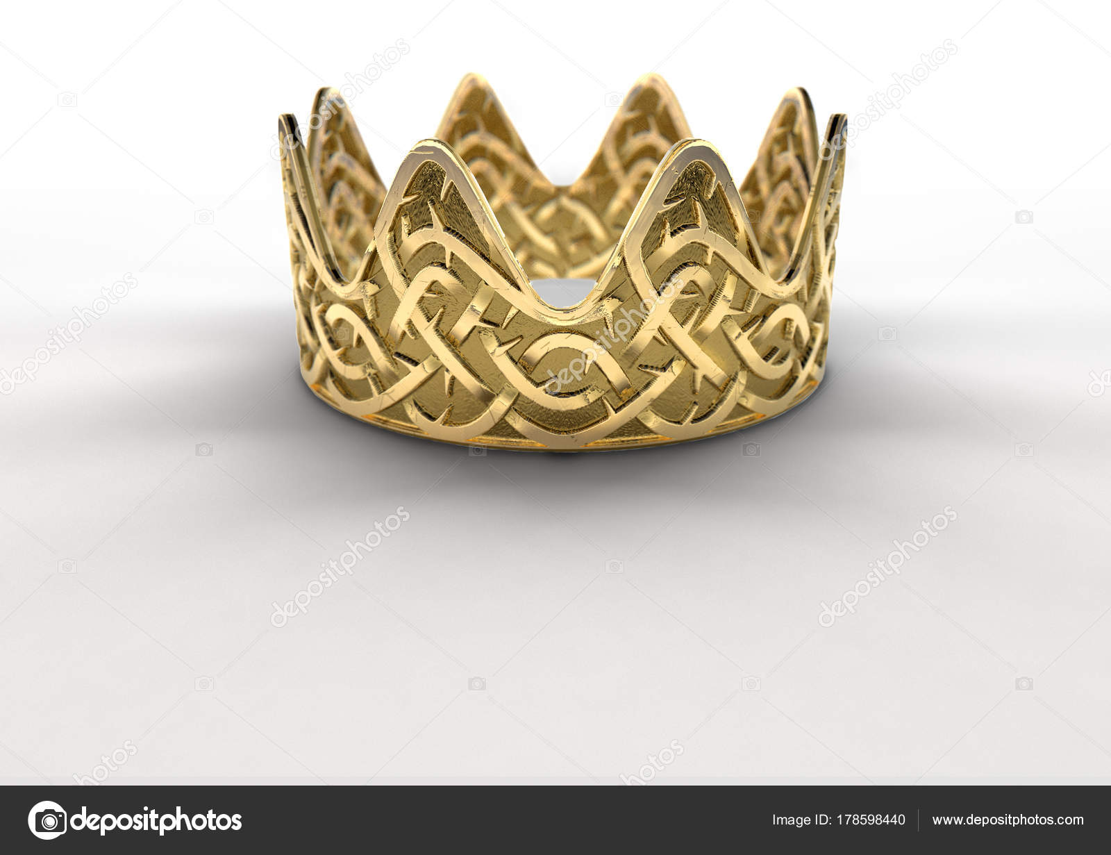 Golden Crown With Thorn Patterns Stock Photo by ©albund 178598440