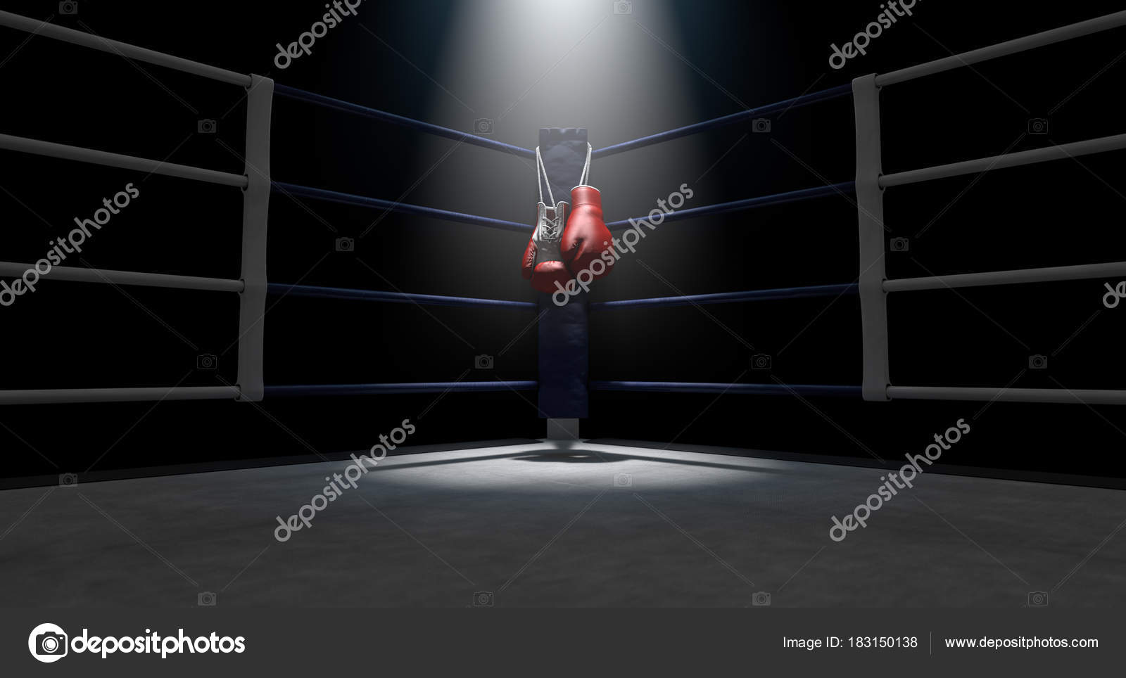 Boxing Corner And Boxing Gloves Stock Photo by ©albund 183150138